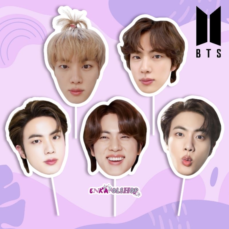 Jual FAN FACE/KIPAS MUKA BTS : JIN handfan, kipas kpop, kipas karakter ...