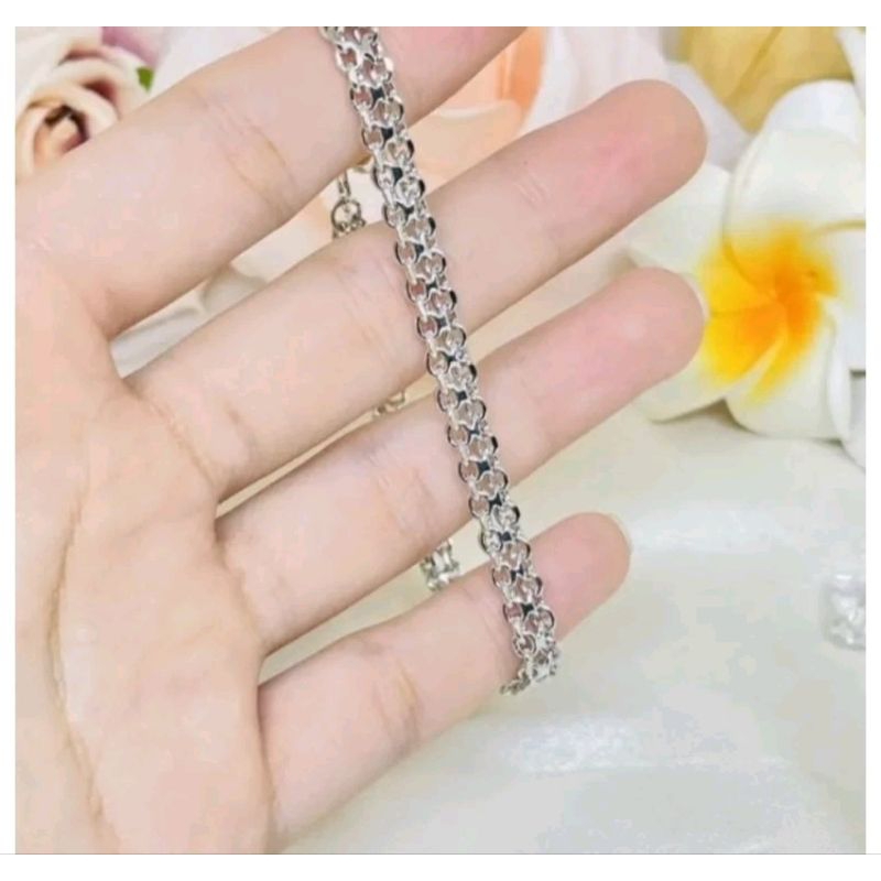 Jual gelang titanium silver model tikar | Shopee Indonesia