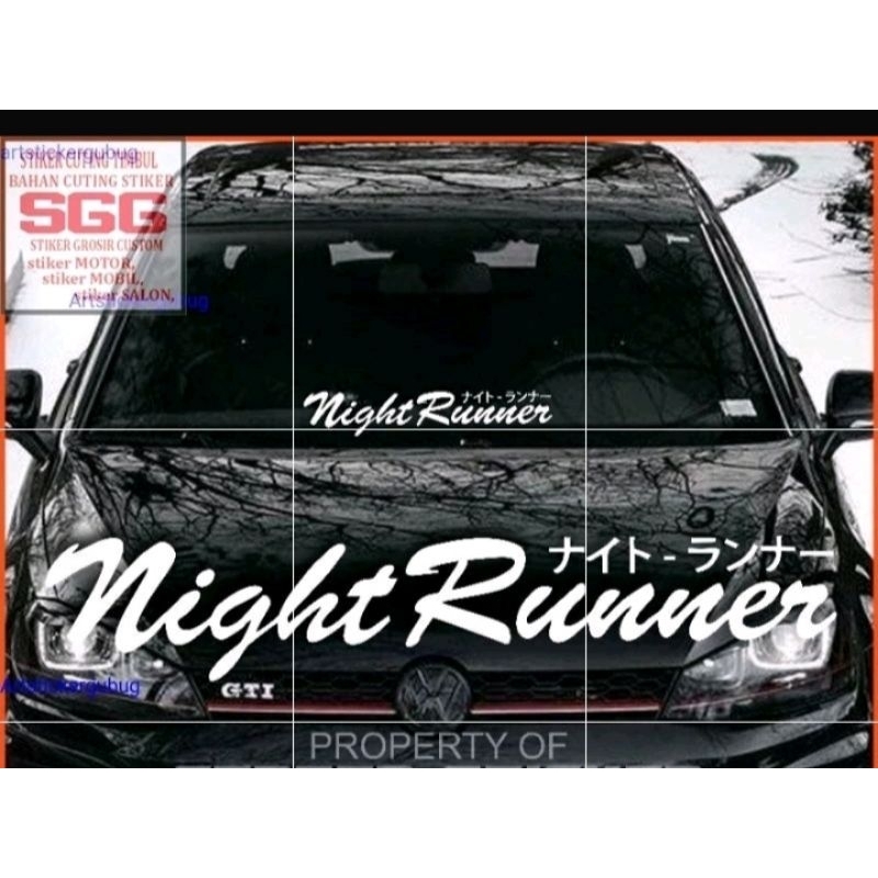 Jual stiker kaca stiker mobil model NIGHT RUNNER sticker mobil toyota ...