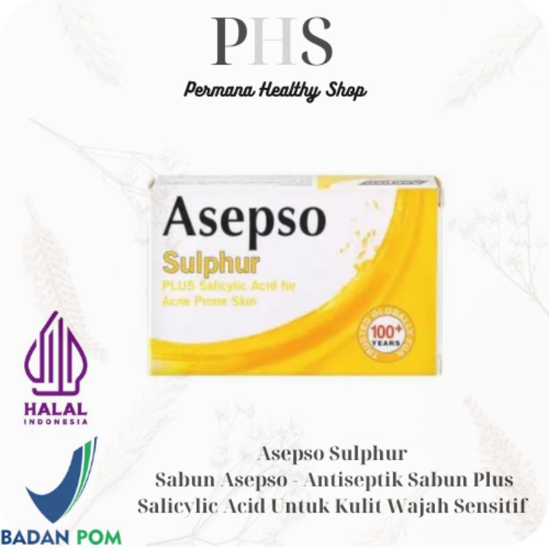 Jual Asepso Sulphur 80gr - Sabun Asepso antiseptik plus Salicylic Acid Untuk kulit sensitif ...