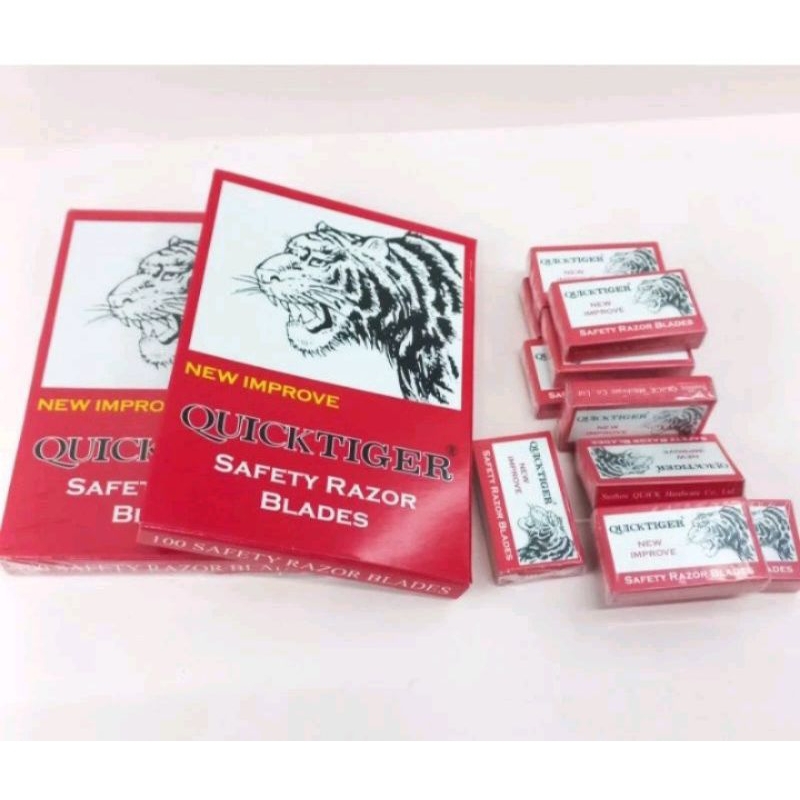 Jual (100 pcs) silet quick Tiger safety razor - pisau cukur silet ...