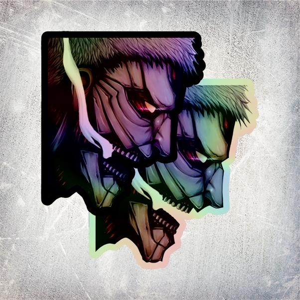 Jual STICKER HOLOGRAM ANIME ARMORED TITAN ATTACK ON TITAN (SHINGEKI NO ...