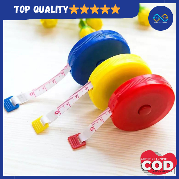 Jual Meteran Gulung Putar 150 cm Mini Pengukur Lingkar Perut Dan Lengan ...