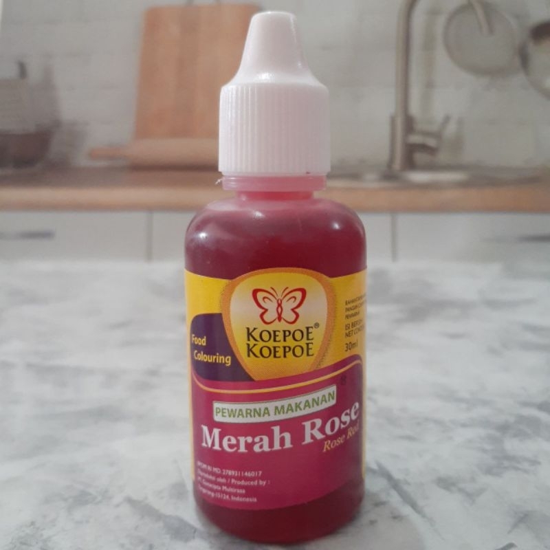 Jual Pewarna Makanan Koepoe Merah Rose 30ml | Shopee Indonesia