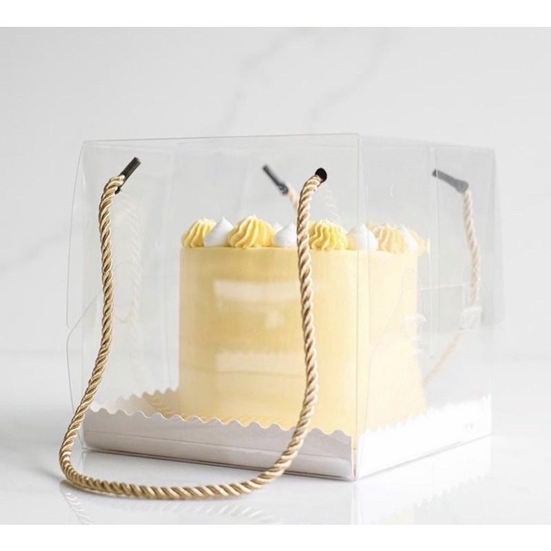 Jual box Mika Tali Transparan Mika Hantaran Kue Tart Puding | Shopee ...
