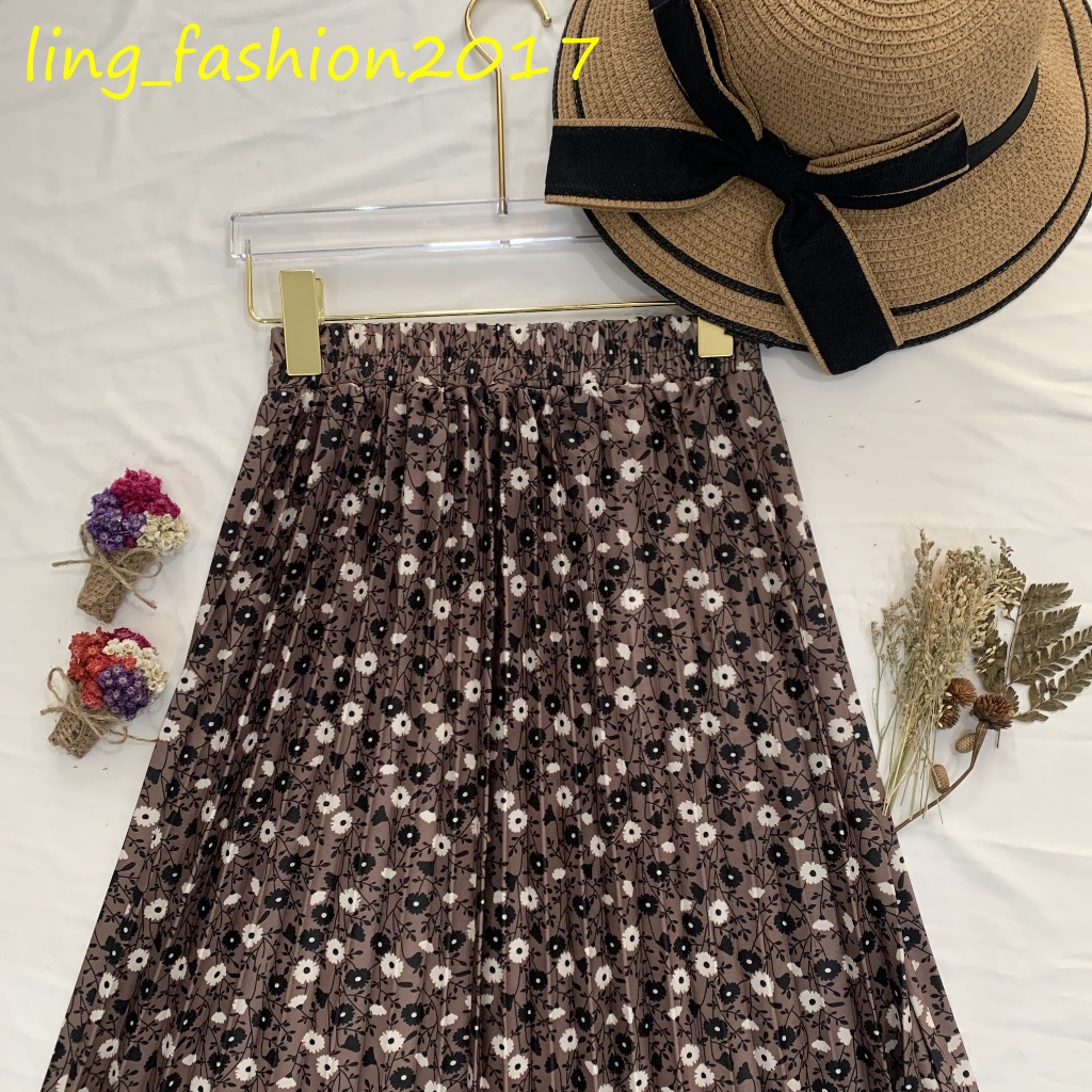 Jual ROK PLISKET WANITA KOREAN STYLE/ROK PLISKET PAYUNG MOTIF BUNGA ...