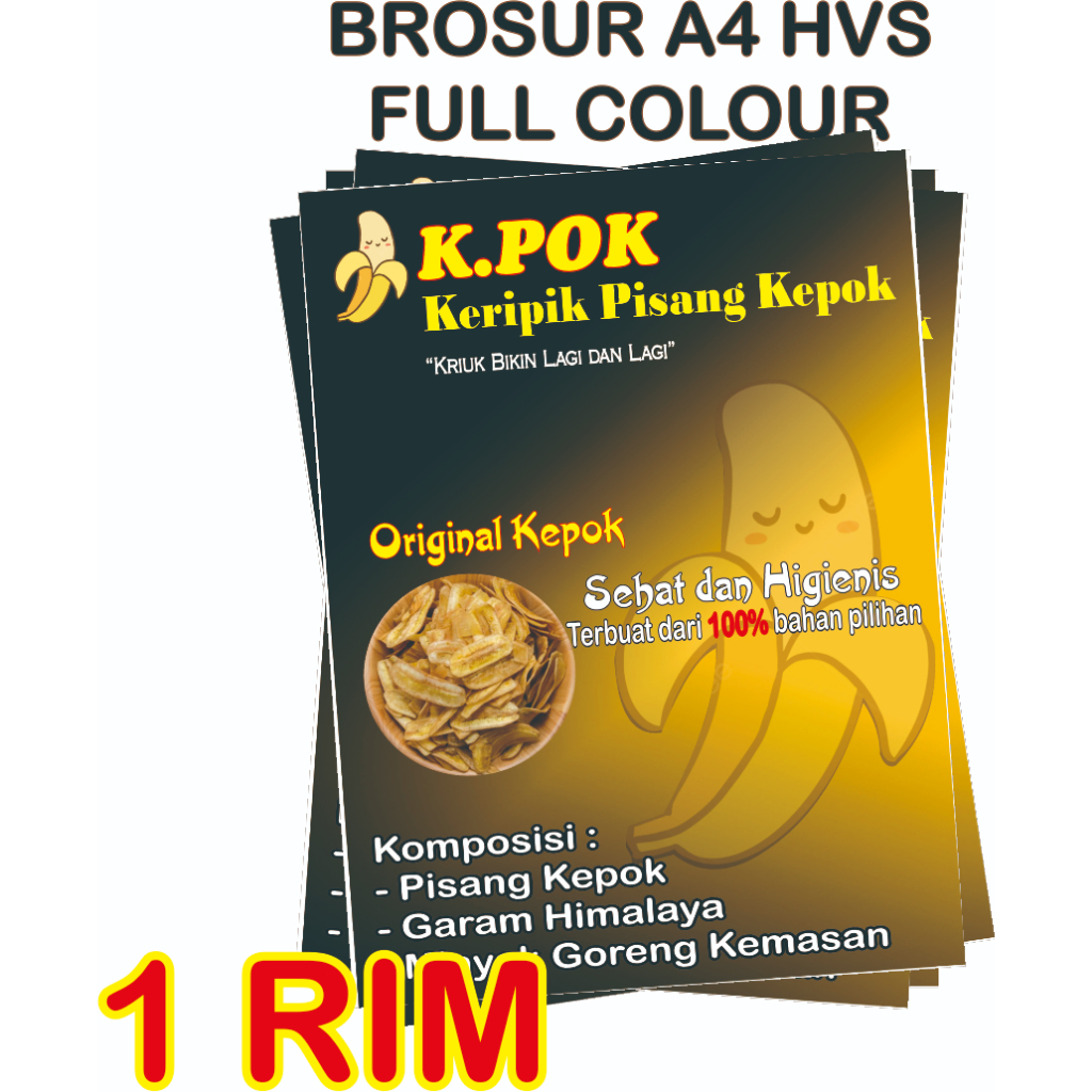 Jual PRINT BROSUR ISI 1 Rim 1 MUKA / FLYER PAMFLET / FULL COLOUR ...