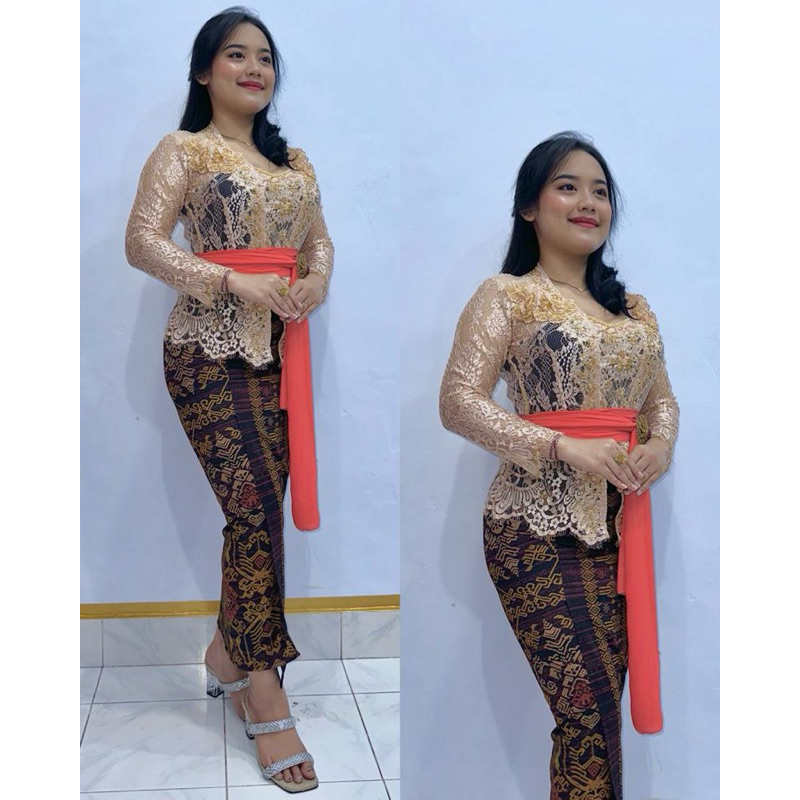 Jual One Set Kebaya Modif Brokat Payet||Kebaya Wisuda||Kebaya Brokat ...