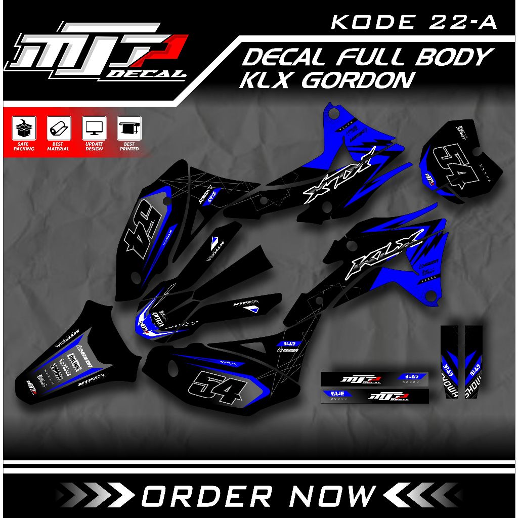 Jual Decal Stiker Klx Gordon Full Body Sticker Custom Klx Gordon ...