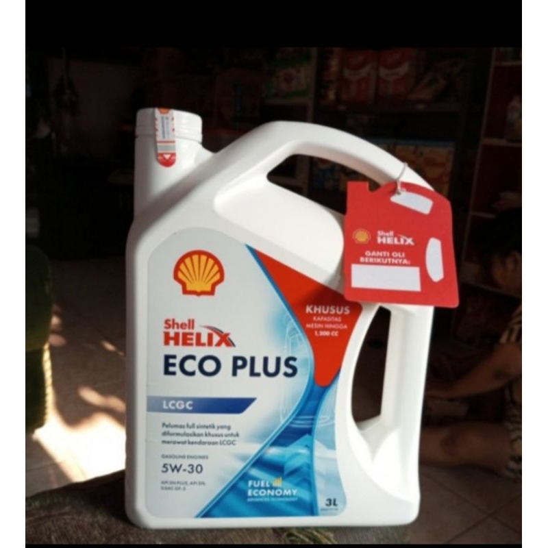 Jual SHELL HELIX ECO SMART KEMASAN 3 LTR / 100% ASLI / TEMBUS BARCODE ...