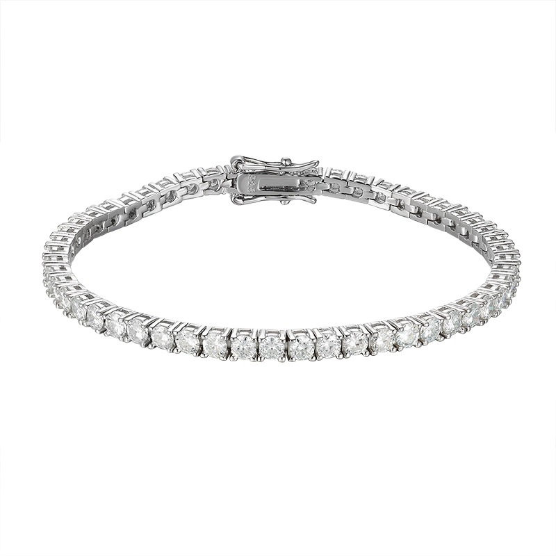 Jual 3mm/3.5mm moissanite diamond Gelang tennis bracelet | Shopee Indonesia