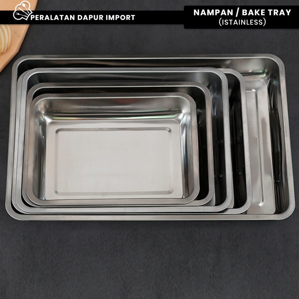 Jual Nampan Baki Tray Persegi Tatakan Saji Serbaguna Stainless anti ...
