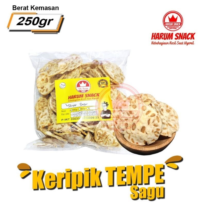 Jual KERIPIK TEMPE SAGU 250 Gram [Harum Snack Official] | Shopee Indonesia