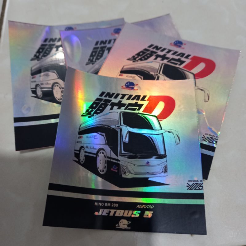Jual 5 sticker bus stiker bis bahan hologram kids panda jb5 | Shopee ...