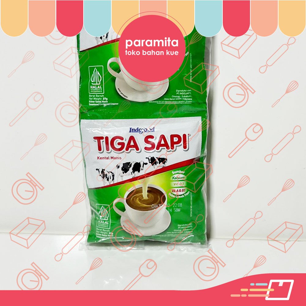 Jual Tiga Sapi Susu Kental Manis Sachet 37 gr - 1 Sachet | Shopee Indonesia
