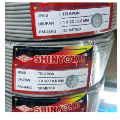 Jual KABEL TELEPHONE TELEPON 2C 2 CORE ISI 2 SHINYOKU 50 MTR 50 METER ...