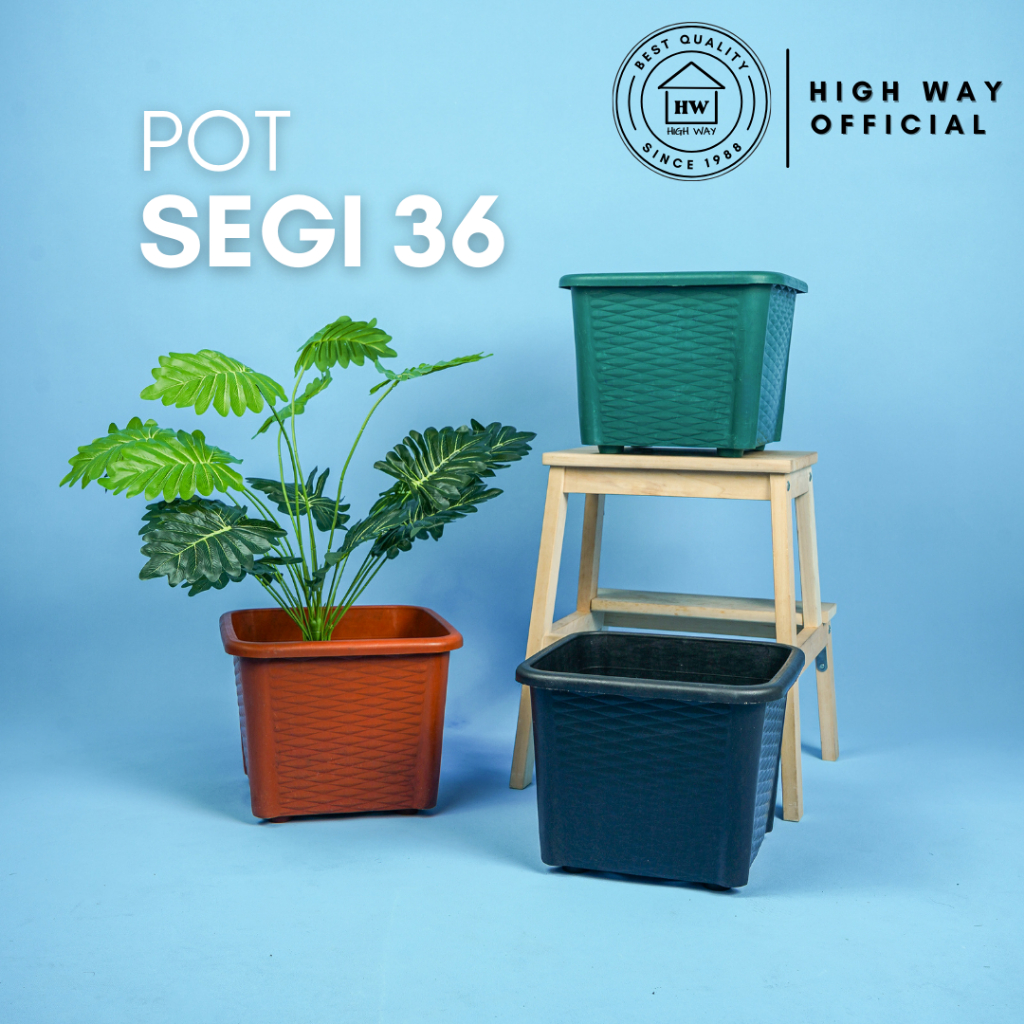 Jual HIGH WAY - Pot Segi 36 Motif Anyam Ukuran Besar Premium Tempat ...