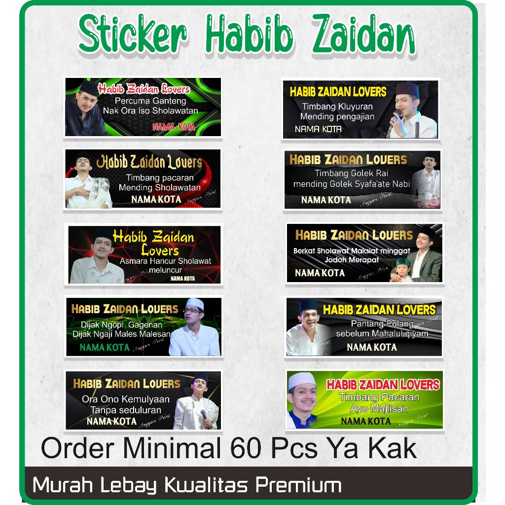 Jual stiker habib zaidan zaidan lovers | Shopee Indonesia