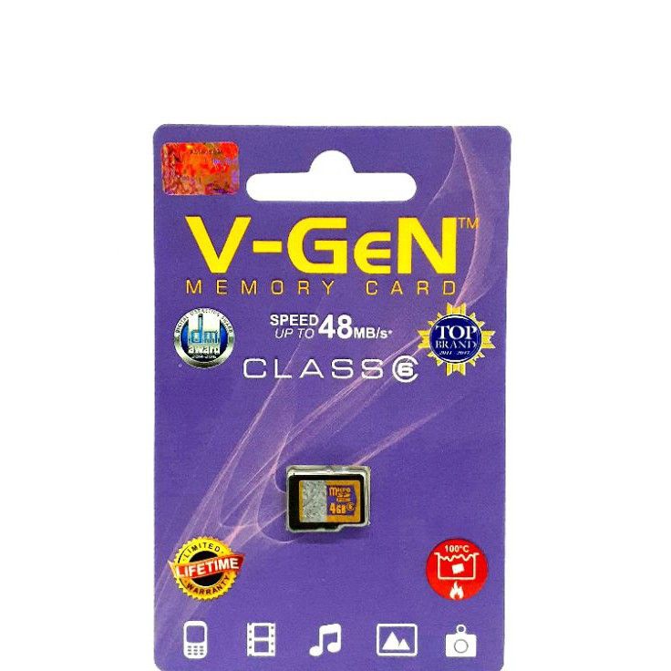 Jual modelTipe WWY914 V-GEN Micro SD Vgen 4GB Micro SDHC Memory Card ...