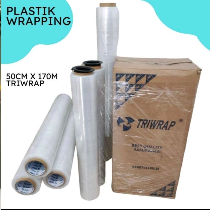 Jual Plastik Wrapping Stretch Film HH 500MM 170M 17MIC Triwrap Wrapping ...