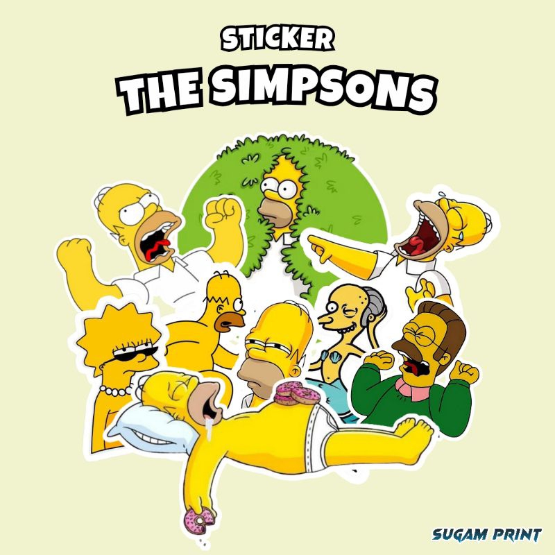 Jual Sticker "The Simpsons" || Sticker Scrapbook, Notebook, HP, Helm ...