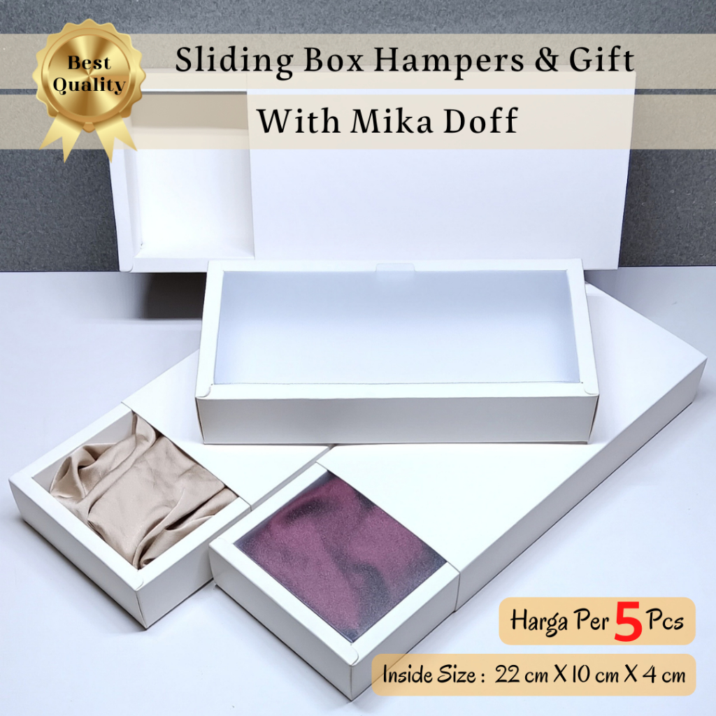 Jual BOX SLIDING POLOS BESAR + MIKA ( 5 Pcs ) / SLIDING BOX / KEMASAN ...