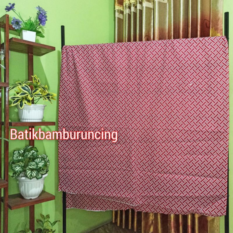 Jual crn kain batik motif songket warna merah putih | Shopee Indonesia