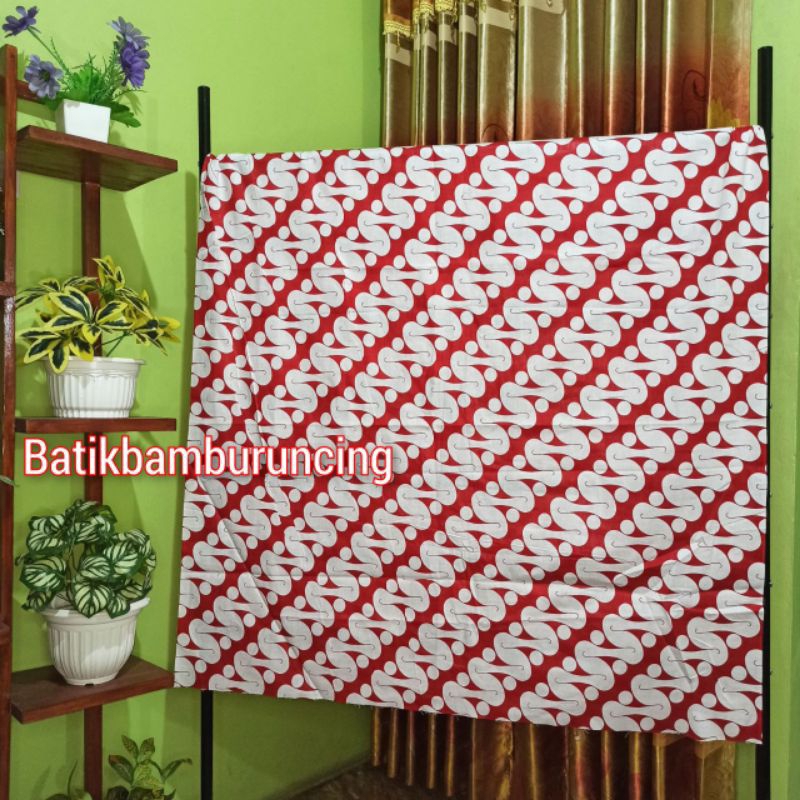 Jual crn kain batik motif songket warna merah putih | Shopee Indonesia