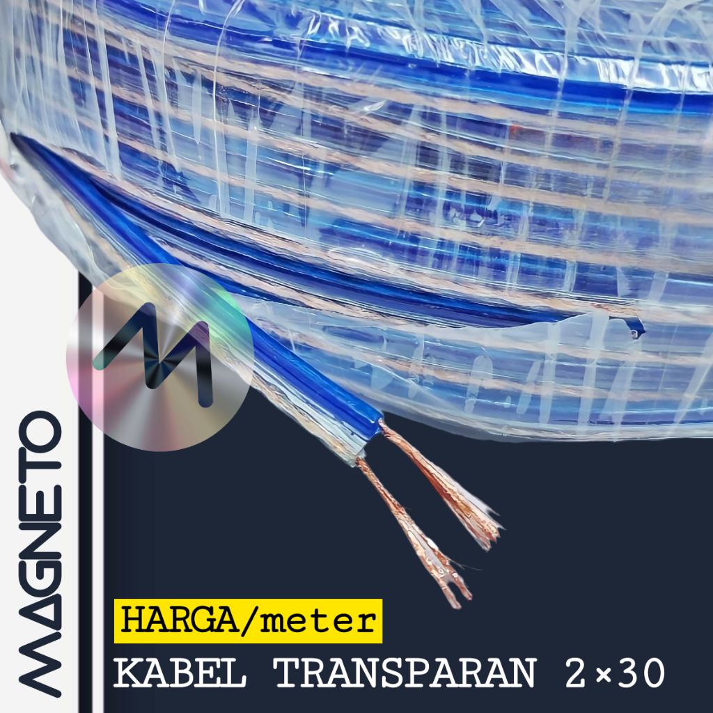 Jual Kabel AUDIO TRANSPARAN 2X30 SERABUT ( HARGA PER METER ) | Shopee ...
