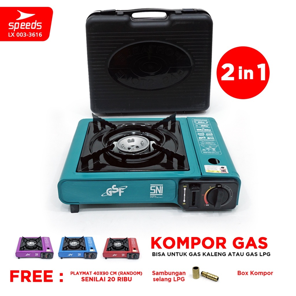 Jual Kompor Gas Portabel 2in1 Portable Stove Kompor Masak Camping Bisa Gas Kaleng Elpiji LX 003 ...