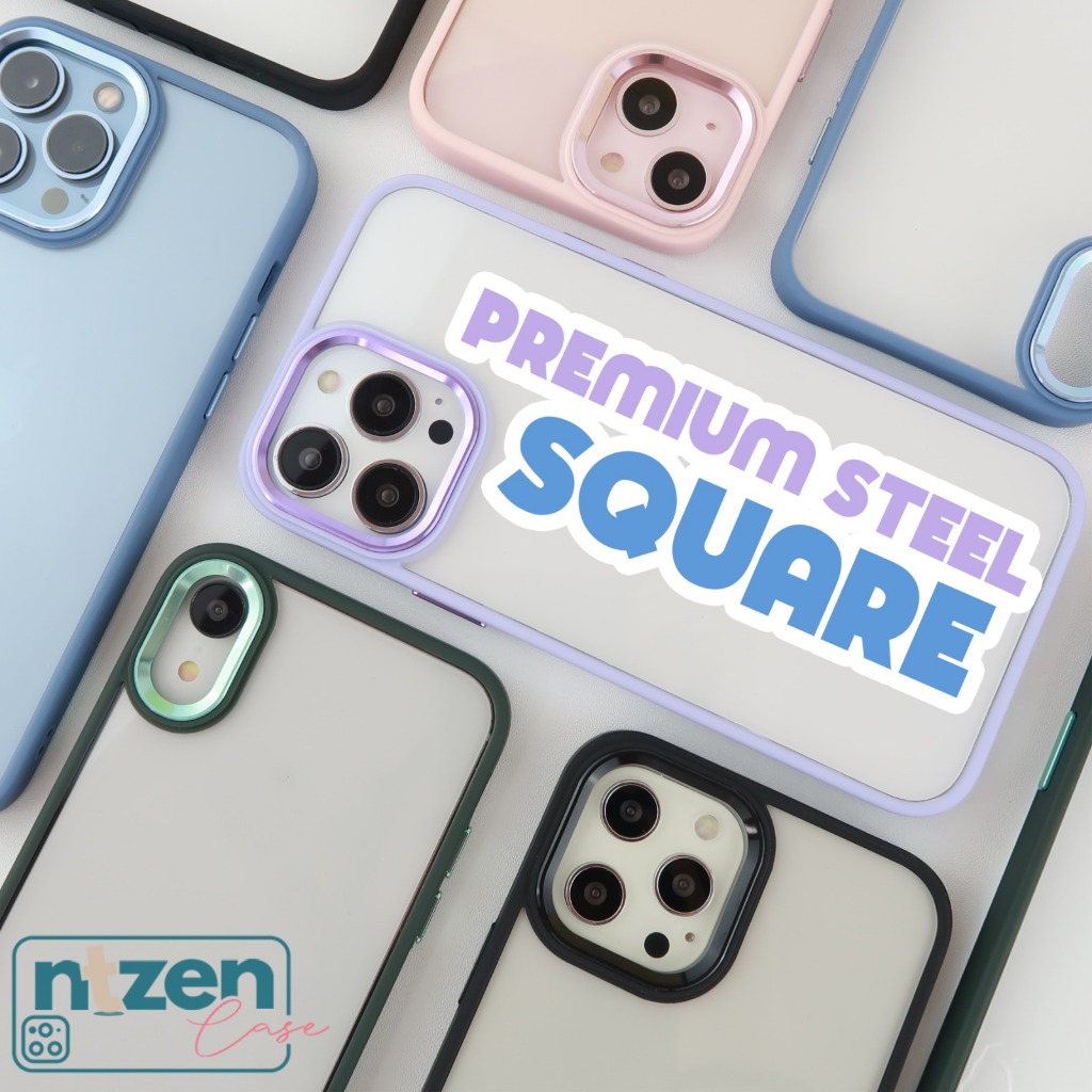 Jual Case Iphone PREMIUM STEEL SQUARE 13 14 PRO MAX PLUS 15 Pro Max ...
