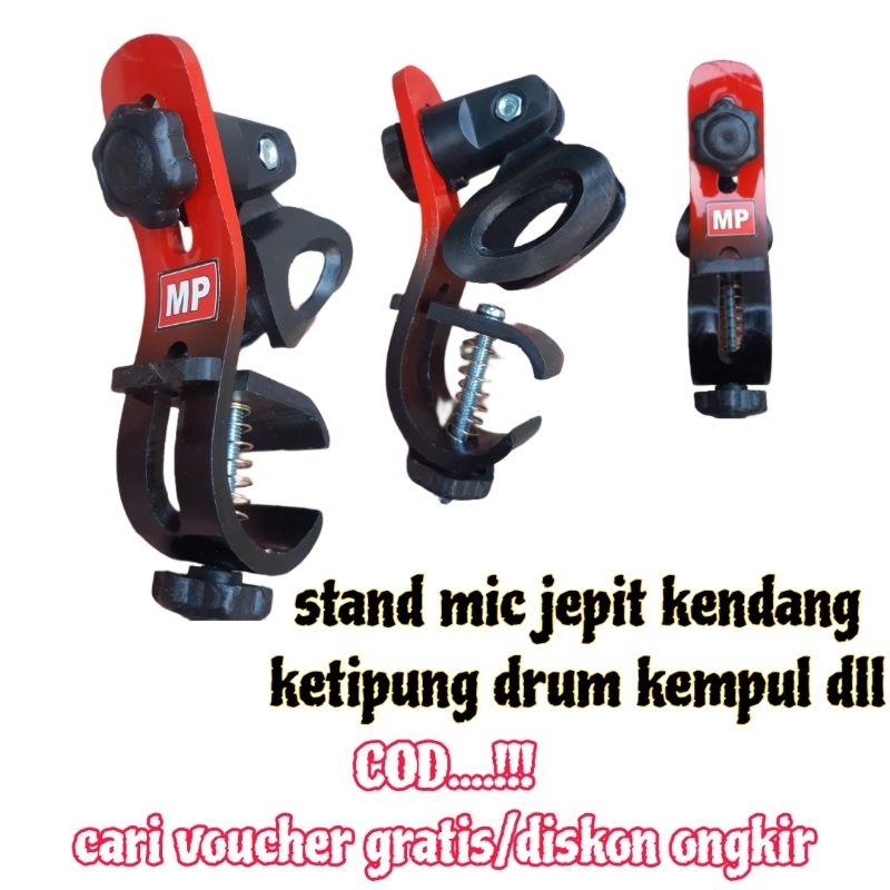 Jual Stand mic jepit kendang kempul drum rampak dll | Shopee Indonesia