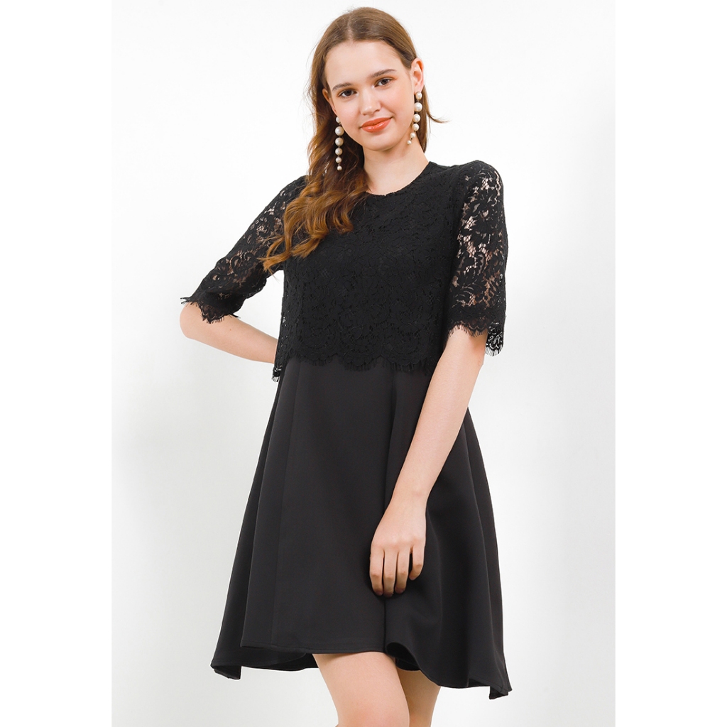 Jual ELLE Apparel Original - Brocade Dress /Dress Wanita/Dress Casual ...