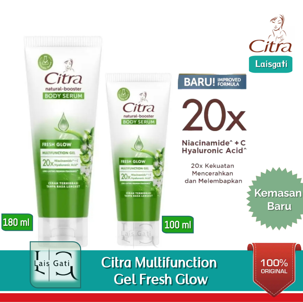 Jual Citra Natural Booster Body Serum Fresh Glow with 20X Niacinamide ...