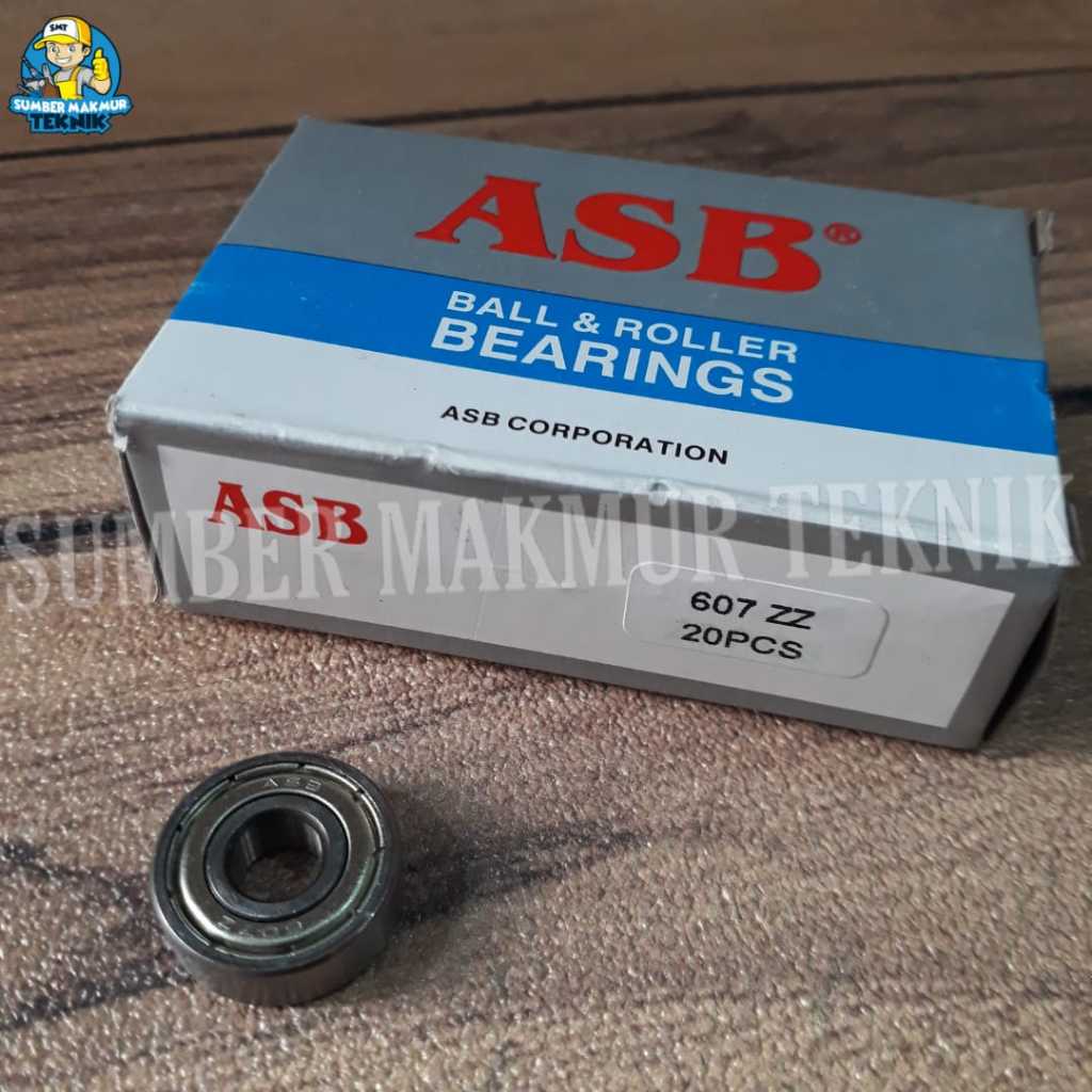 Jual Bearing Laher Laker ASB 607 ZZ 607ZZ Bantalan Roda Tutup Besi ...