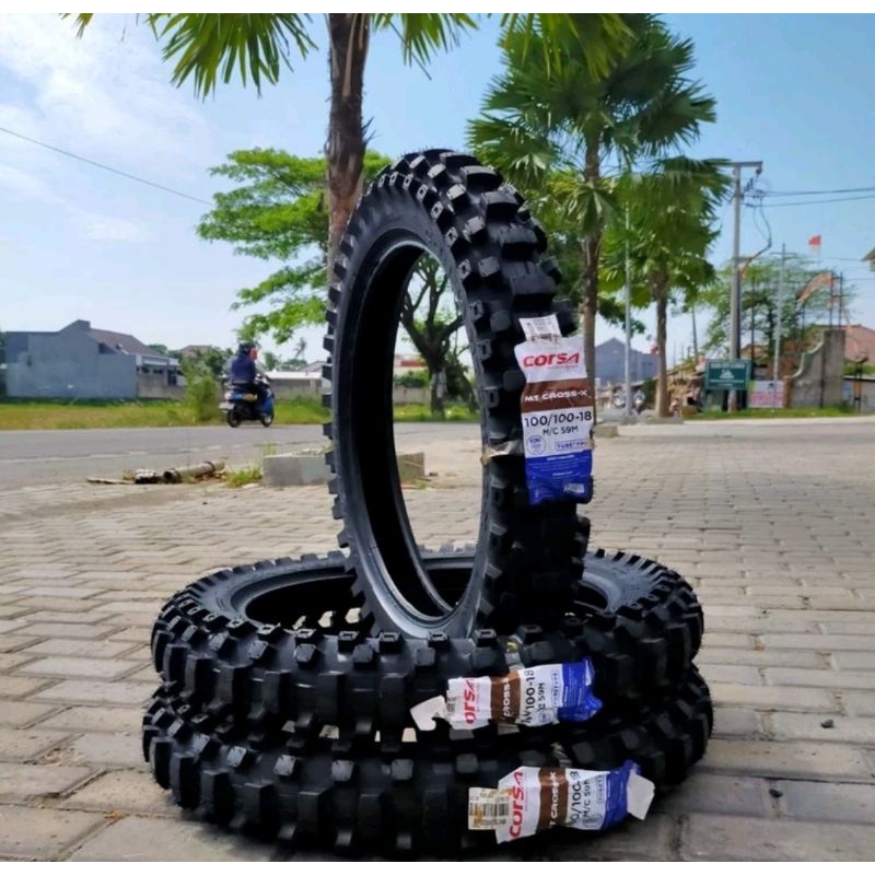 Jual Ban Luar Trail Corsa 100/100 - 18 MT Cross Ban Luar KLX CRF TS125 ...