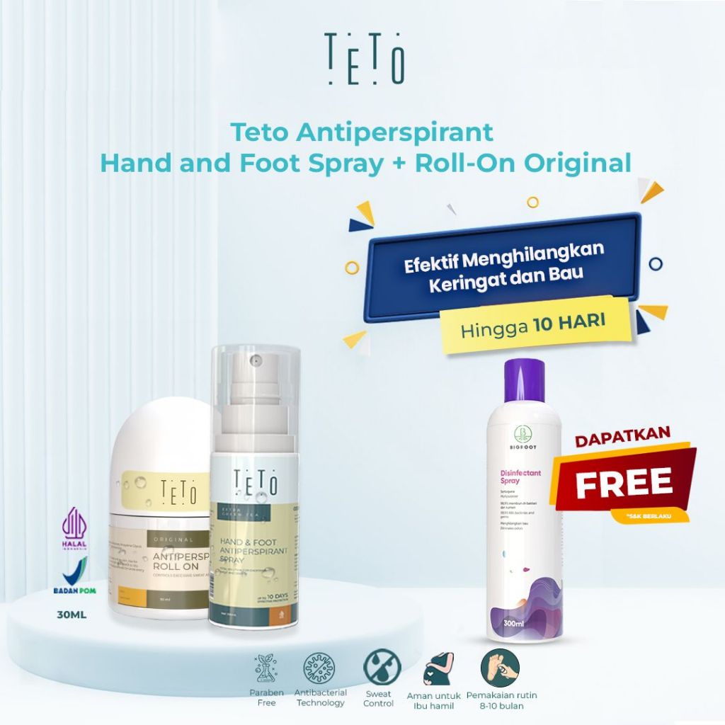 Jual Paket Mix Teto Hand and Foot Spray 30ml - Green Tea & Teto ...