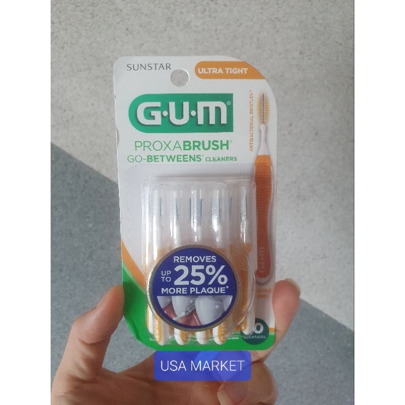 Jual GUM Proxabrush Go Betweens Interdental brush ULTRA TIGHT 10 brush ...