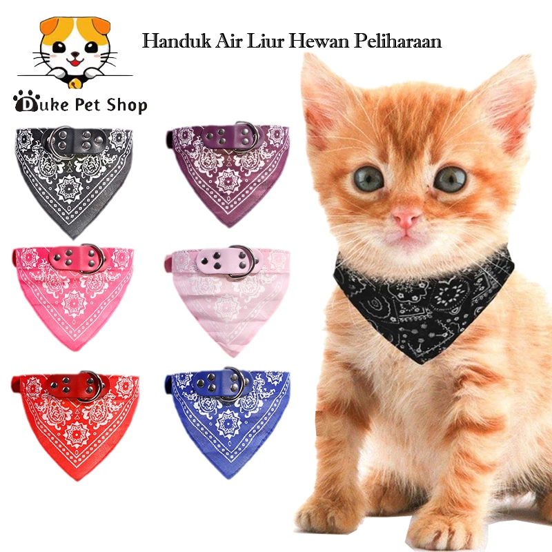 Jual syal anjing koboi betuk segitiga syal kucing motif vintage ukuran ...