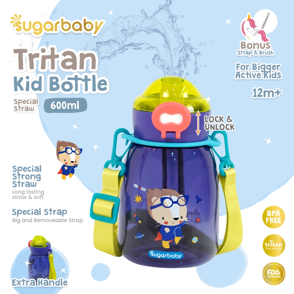 Jual Sugarbaby Tritan Kid Bottle Special Straw 600 ml Botol Minum Anak/Botol Minum Anaka BPA ...