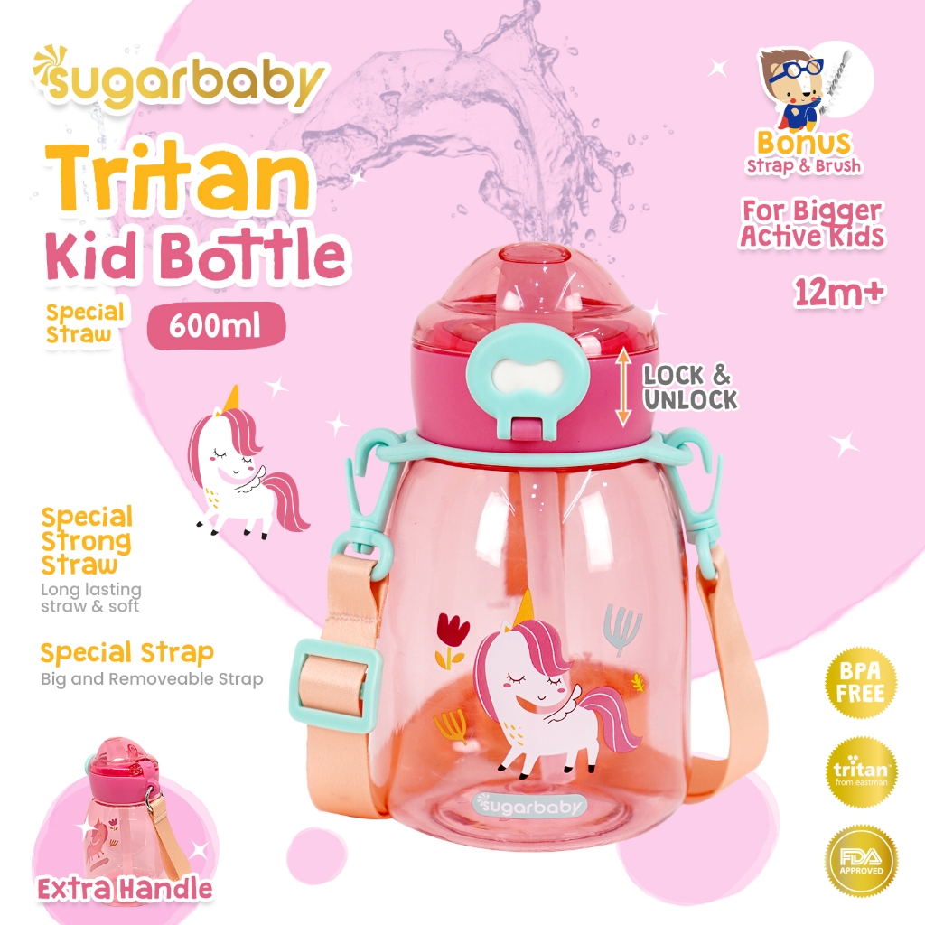 Jual Sugarbaby Tritan Kid Bottle Special Straw 600 ml Botol Minum Anak/Botol Minum Anaka BPA ...