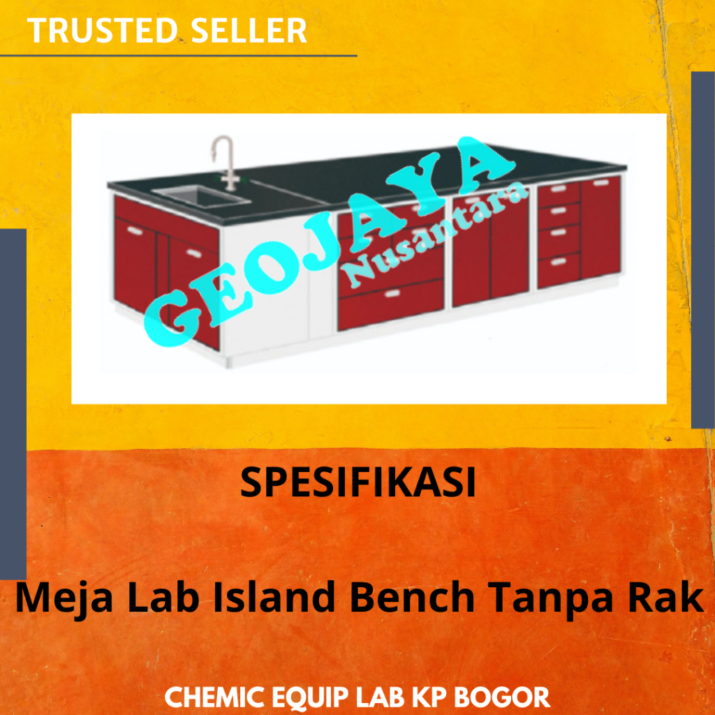 Jual Meja Lab Island Bench Tanpa Rak/ Meja Laboratorium Tanpa Kaca ...
