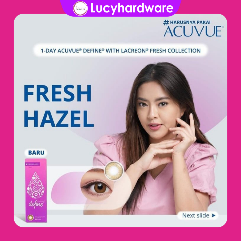 Jual Acuvue Define Fresh Hazel Softlens Warna 5 Pasang Softlens Harian ...