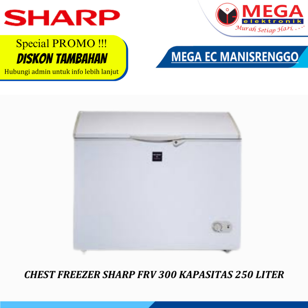 Jual CHEST FREEZER SHARP FRV 300 KAPASITAS 250 LITER | Shopee Indonesia