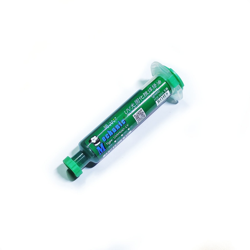 Jual CAT PCB HIJAU LY-UVH900 MECHANIC 10CC UV CURING SOLDER MASK INK ...