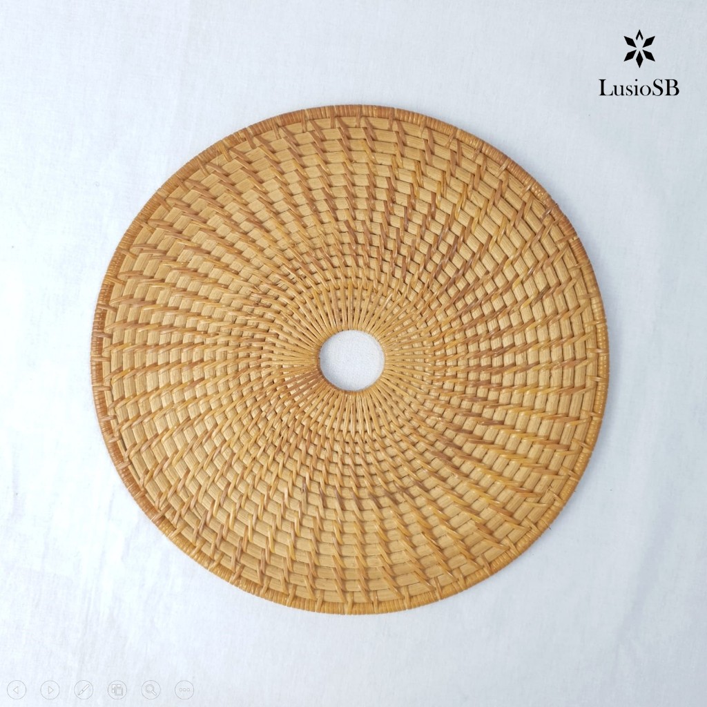 Jual LusioSB Alas Piring Rotan LusioSB Tatakan Piring Gelas Rotan ...