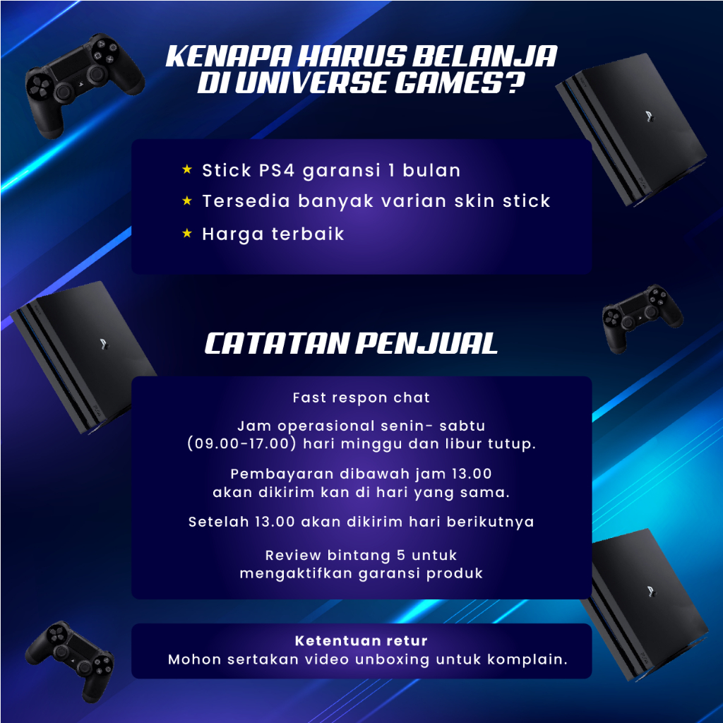Jual Stick PS4 Second Original Mesin OM - Stik Playstation DS4 MOTIF ...
