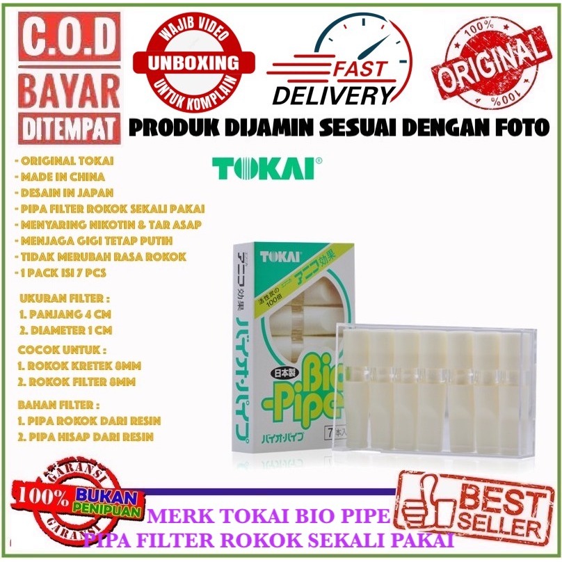 Jual TOKAI BIO PIPE VESTA PIPA FILTER SARINGAN ASAP SEKALI PAKAI UNTUK ...