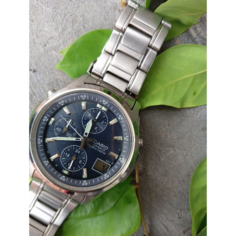 Jual Casio Lineage Wave Ceptor LIW 500 Blue dial | Shopee Indonesia