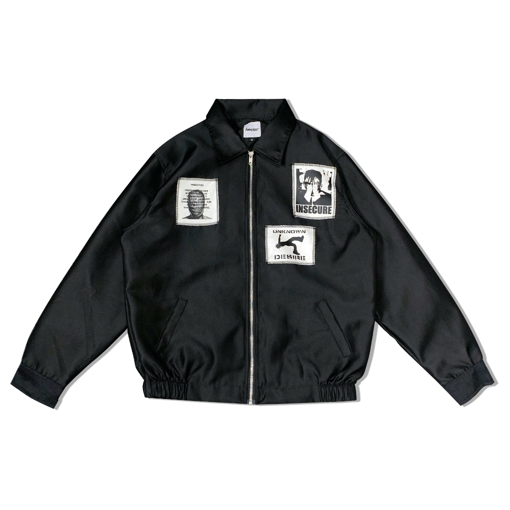 Jual Work Jacket Boxy - Insecure - Hitam & Navy - Hectic | Shopee Indonesia